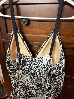 Jaclyn Smith | Swim | Jaclyn Smith Black And White Animal Print Tankini ...